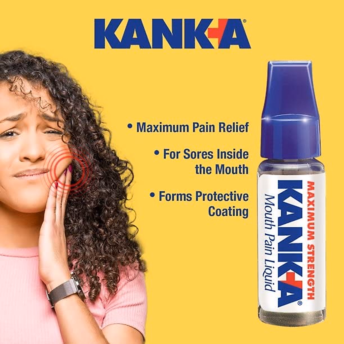 Kank-A Mouth Pain Liquid Professional Strength 0.33 oz (Pack of 3)