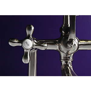 67" Acrylic Slipper Clawfoot Tub & Brushed Nickel Complete Deck Mount Plumbing Package- "Miller"