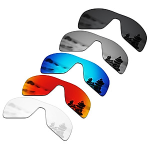 SmartVLT Set of 5 Men's Replacement Lenses for Oakley Turbine Rotor OO9307 Sunglass Combo Pack S01