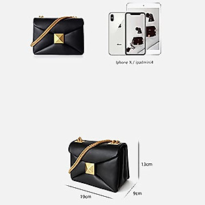 Leather Crossbody Bags For Women Summer Chains Shoulder Messenger Bag Rivets Female Totes