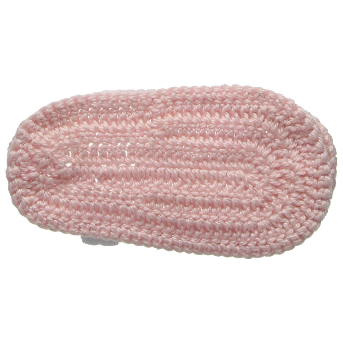 Jefferies Socks Baby-Girls Newborn T-Strap Mary Jane Crochet Bootie, Light Pink, Newborn