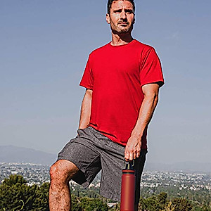 ThermoFlask Double Wall Vacuum Insulated Stainless Steel Water Bottle, 24 Ounce, 2-Pack, FireCracker/Shadow