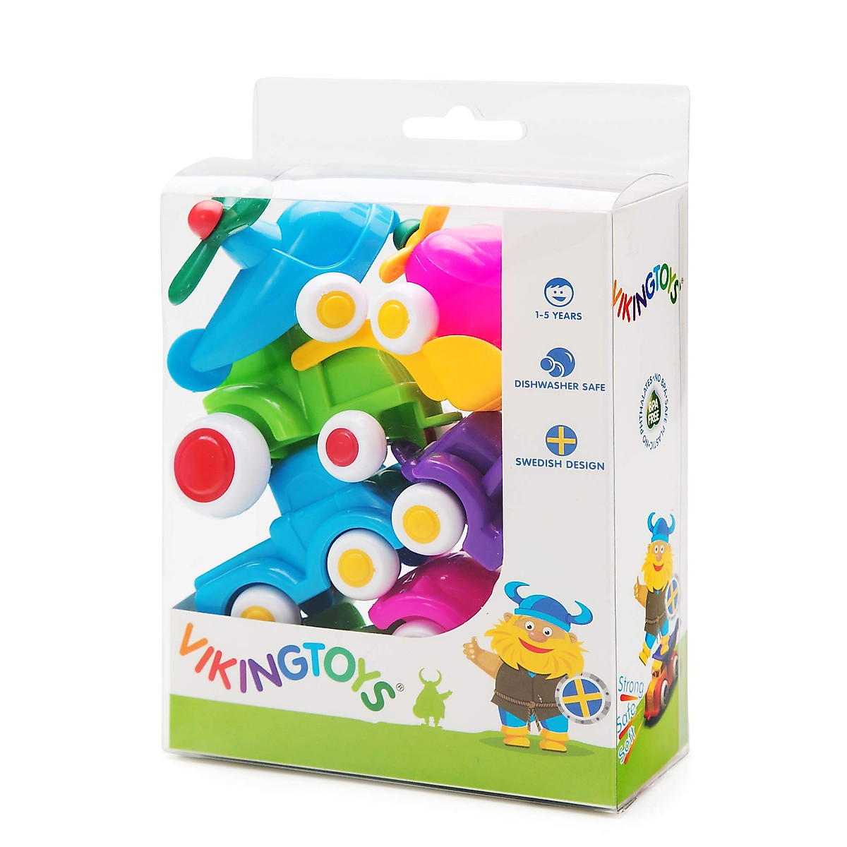 VIKINGTOYS Viking Toys - Mini Chubbies Pastel Gift Set - Includes 7 Colorful 2.75" Vehicles, for Kids Ages 1 Year +