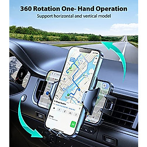 VICSEED Car Phone Holder Mount [All-Round Silicone Protection][Doesn't Slip&Drop] Air Vent Cell Phone Holder for Car Hands Free Easy Clamp Cradle in Vehicle Fit All iPhone Samsung Android Smartphone