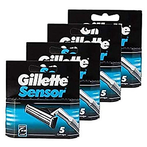 Gillette Sensor Cartridges, 5-Count (Pack of 4, 20 total cartridges)
