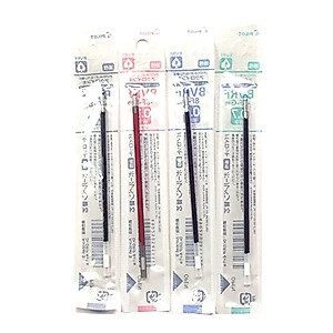 PILOT Acroball 4 Multi Color Ballpoint Pen, 0.7mm, Clear Blue Body + 4 Color Ink Refills (Black, Red, Blue & Green)