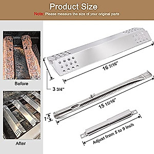 Criditpid Replacement Parts Compatible for Charbroil Tru Infrared 3-Burner 463241314 463241313 466241313 463241013 Grill, Heat Plate Tent Grill Burner Igniter Parts for Char-Broil 463241313