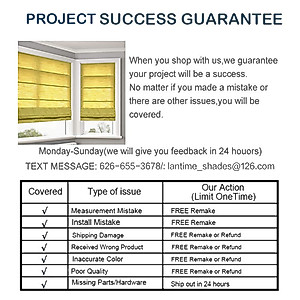 LANTIME Roman Shades Window Blinds, Elegant Made to Order Blackout White Fabric Window Roman Shades for Windows, Doors