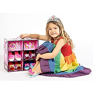 fash n kolor Princess Dress Up and Pretend Play Princess Shoes Collection Set, Princess Tiara and Jewelry for little girls, 12 Pcs Princess Toys and Accessories - Ages For 3,4,5,6 Years and Plus