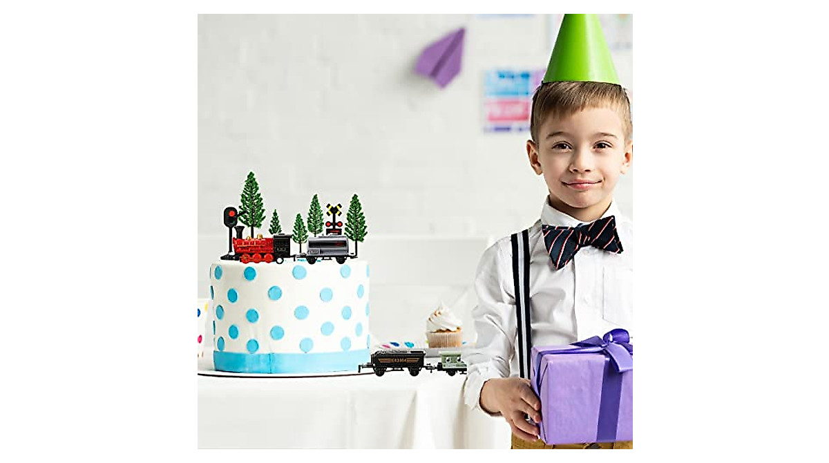 Train Cake Topper Set - 13 Fun Pieces for Birthdays
