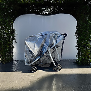 SASHA'S Rain and Wind Cover for Graco Ready2Grow LX 2.0 Double Stroller, Clear, Ventilation Holes, Maximum Coverage Made in USA (Stroller not Included)
