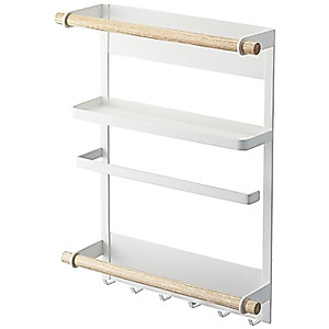 Yamazaki Home Tosca Magnetic Kitchen Storage Rack – Refrigerator Organizer Wall Holder
