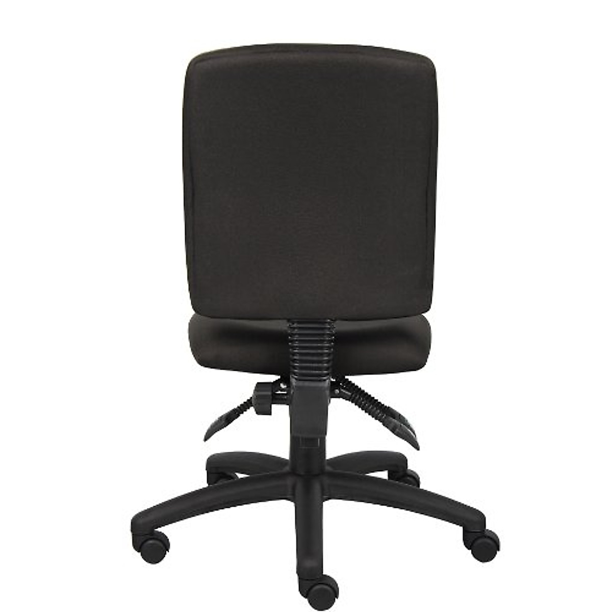 Boss Office Products Multi-Function Fabric Task Chair without Arms in Black (B3035-BK)