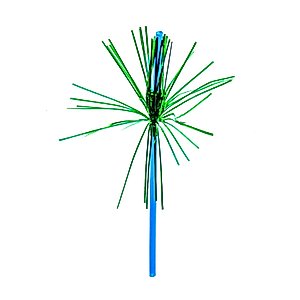 Perfect Stix Concession and Decorative 8'' Flex Straw with Blue Palm Green Frons 96ct.