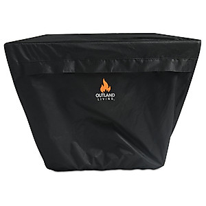 Outland Fire Table 3 Piece Rectangle Accessory Set - Tempered Glass Lid Insert, Tempered Glass Wind Guard Fence and Water Resistant Durable Cover for Series 401/403 Outdoor Propane Fire Pit Tables