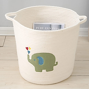 Elephant storage basket, elephant decor, toy storage, room decor, boho decor, teen girl gift, gift for kids, mom gift, room storage
