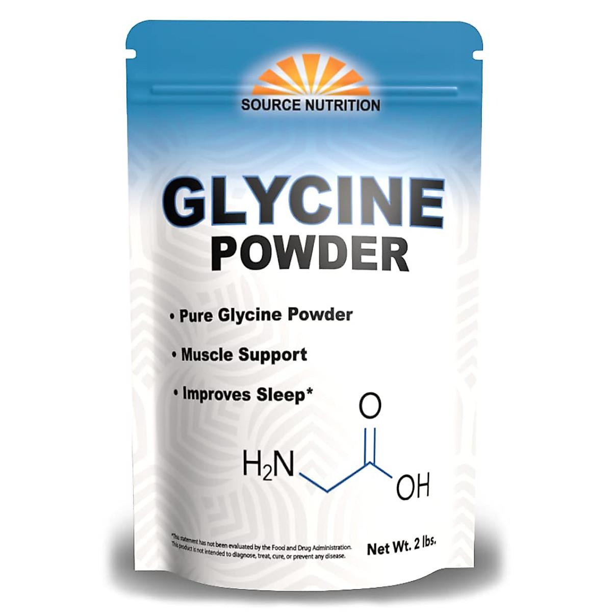 Glycine Powder (2 lbs) - Promotes Restful Sleep, Muscle Energy and Strength, Memory and Cognition Support (Resealable Bag)