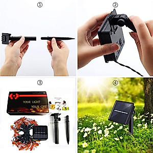 Solar Bee String Lights 2 Pack Each 23Ft Total 100 LED Solar Bee Fairy Lights 8 Modes Copper Wire Lights Waterproof Outdoor String Lights for Garden Patio Gate Yard Party Wedding Indoor Bedroom