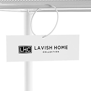 Lavish Home 4-Tiered Narrow Rolling Storage Shelves - Mobile Space Saving Utility Organizer Cart for Kitchen, Bathroom, Laundry, Garage or Office