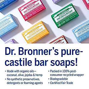Dr. Bronner's 3-Piece Organic Lavender Gift Set - 1 Sugar Pump Soap 12-Ounces, 1 Body Lotion, 1 Castile Bar Soap