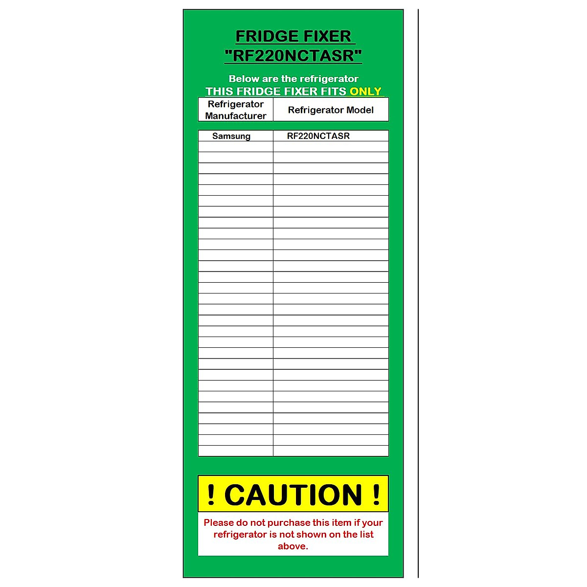 Fridge Fixer for the Samsung RF220NCTASR