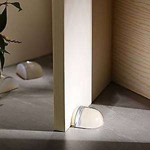 4 Pieces Floor Door Stopper No Drill Shower Door Stopper Self Adhesive Door Stoppers Wall Protectors Acrylic Door Stoppers Floor Buffers Wall Buffers for Protection of Wall and Furniture