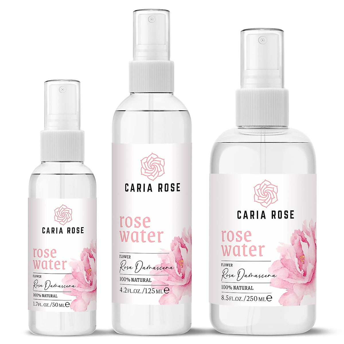 Rosewater Hydrating Spray Mist for Face & Hair | Rose Water Toner (1.7 oz (Travel Size))