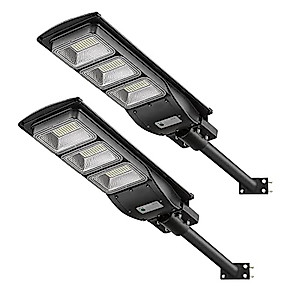 Lovus 6000LM Outdoor Solar LED Street Lights Dusk to Dawn with Radar Sensor for Parking Lot, Yard, Garage, Patio