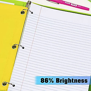 BAZIC Filler Paper Loose Leaf Papers 100 Sheet, College Ruled 3 Hole Punched for Ring Binders, for Office School Student Writing, 1-Pack