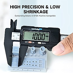 GratKit 8K Rigid Resin, 3D Printer 405nm UV-Curing Photopolymer Resin, High Precision Low Odor 3D Printing Resin - 1000g，Gray