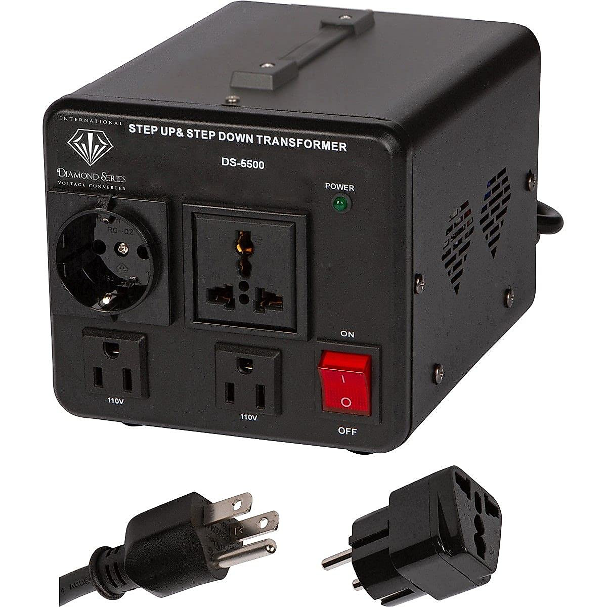 Dynastar Step Up & Step Down Voltage Converter and Transformer, 110-220 to 220-240 Volts; Heavy Duty, Extra Durable Lifetime Coil, 5-Year-Warranty, 5500 Watts