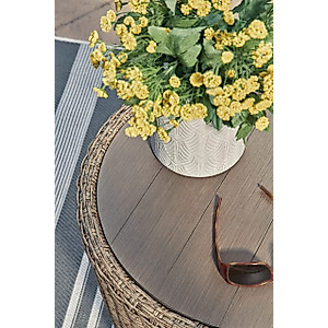 Signature Design by Ashley Danson Bohemian Outdoor End Table, Light Brown