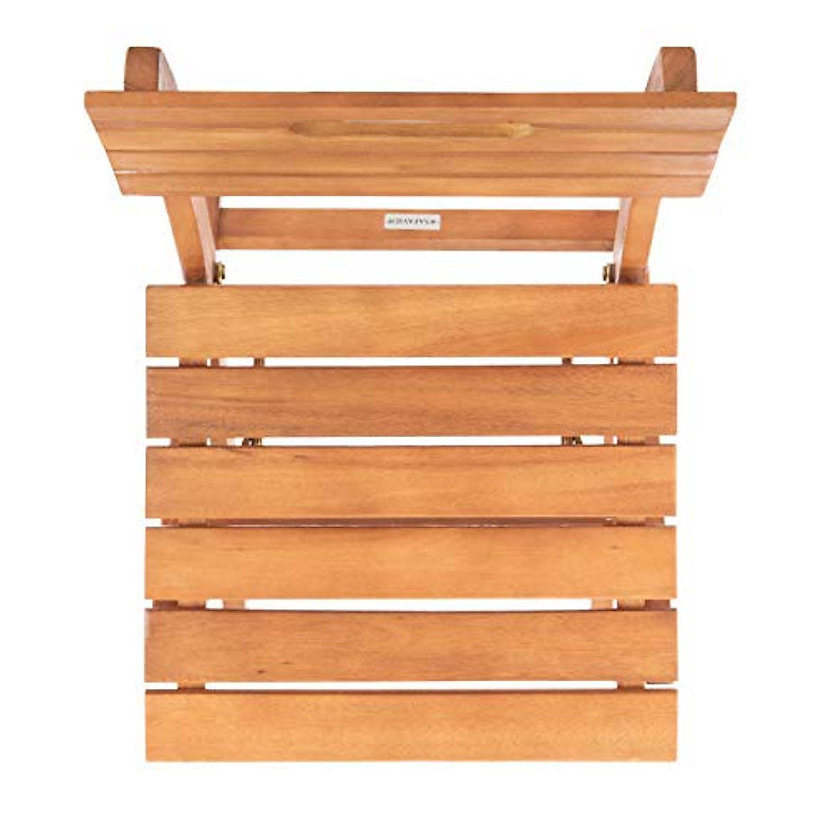 Safavieh PAT7057A-SET2 Outdoor Collection Blison Natural Brown Folding (Set of 2) Patio Chair