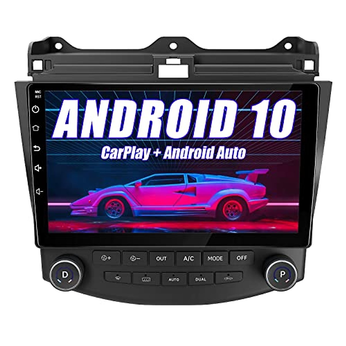 Car Radio Stereo for Honda Accord 2003 2004 2005 2006 2007,Built-in Carplay/Android Auto 10 inch Head Unit 2G RAM 32G ROM with WiFi GPS Navigation DSP Bluetooth