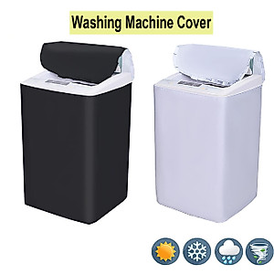 Portable Washing Machine Cover,Top Load Washer Dryer Cover, Washing Appliance Protector(Black) (XL-W23D26H37)