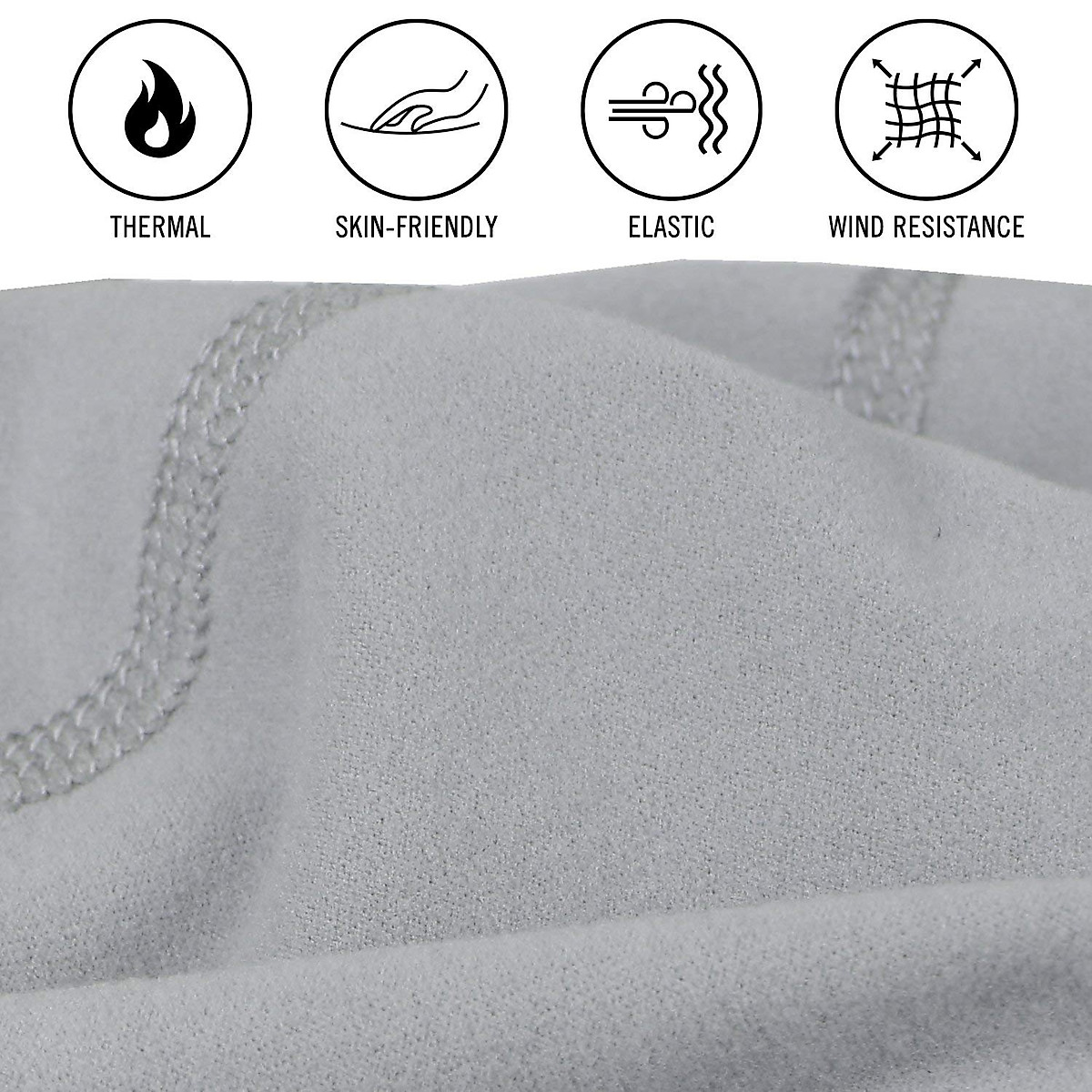 BALEAF Winter Hats Thermal Skull Cap for Men Women Ear Warmers Cold Weather Gear Helmet Liner Cycling Running Ski Black Grey