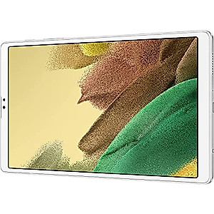 SAMSUNG 2021 Galaxy Tab A7 Lite 8.7” Inch 32 GB Wi-Fi Android 11 Touchscreen International Tablet Bundle – PU Leather Case, Screen Protector, Stylus and 32GB microSD Card [Silver]