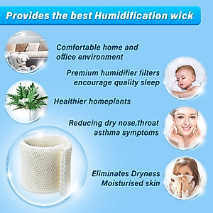 MAF2 Super Wick Humidifier Filter, for Aircare/Essick Air/Moist Air Humidifier MA0600, MA0601, MA0800, MA08000, Kenmore 5408,154080,32 15508 Filters, Humidifier Replacement Wicks - 2-Pack