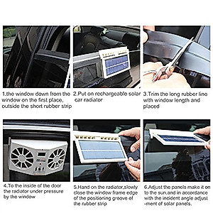 Solar Powered Car Window Fan Universal Solar Car Window Exhaust Fan Car Window Cooler Fan Air Ventilator Exhaust Radiator