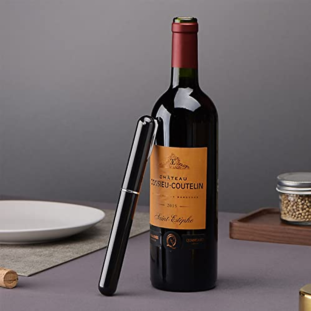 2-in-1 Air Pressure Wine Opener with Foil Cutter Wine Bottle Opener Easy-Open Air Pump Wine Opener Portable Travel Wine Corkscrew Handheld Wine Cork Remover, Best Gifts for Wine Lovers