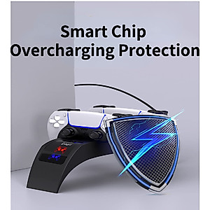 3 IN 1 PS5 Stand with 3 Cooling Fans and Dual Fast Controller Charging Station with LED indicator Extra USB Port and Headset Holder Upgraded Quiet Cooler Fan for Playstation 5 Console PS5 Accessories