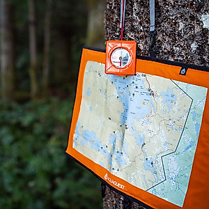 AquaQuest TRAIL Map Case - 100% Waterproof Document Dry Bag Holder with Clear Window & Lanyard - Black