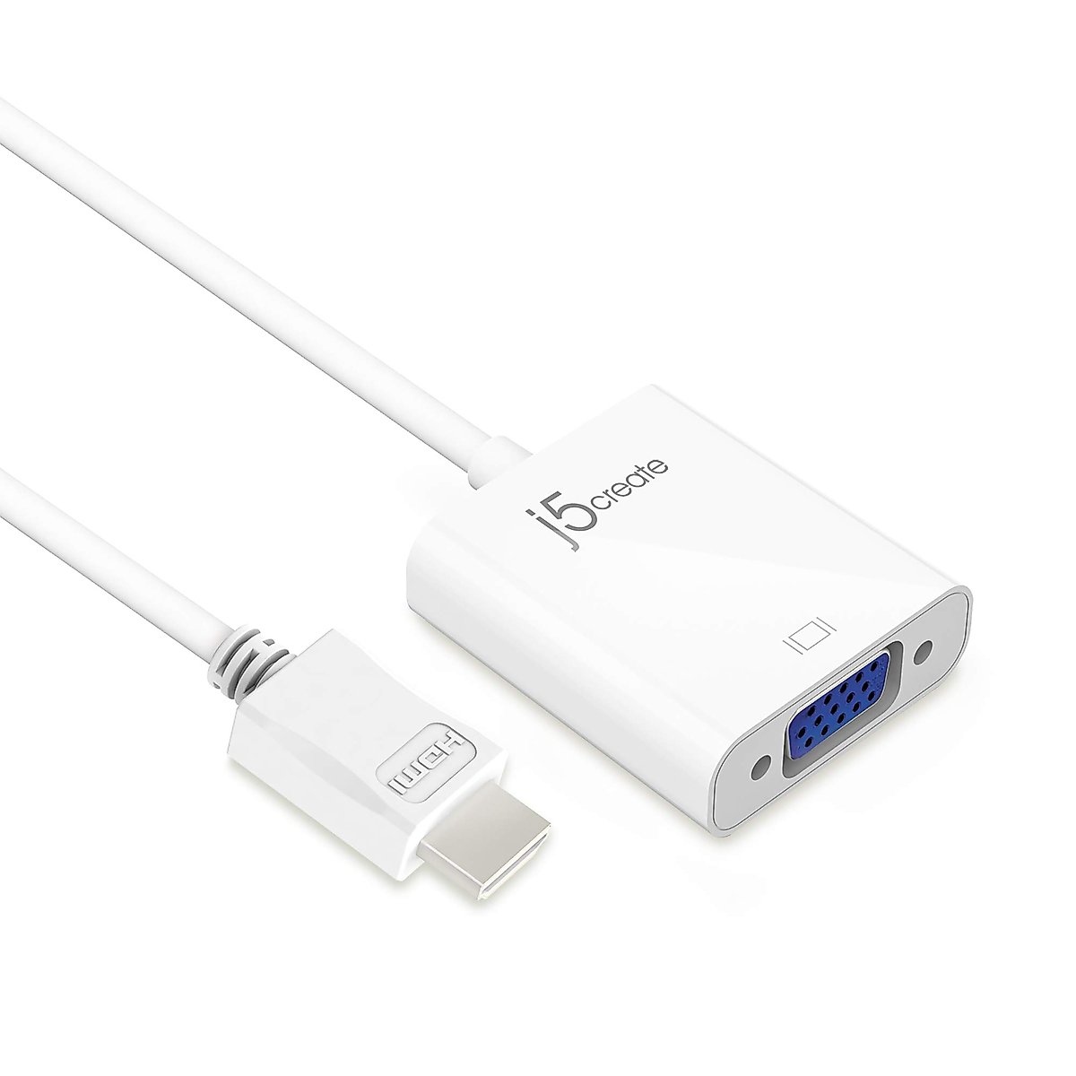 j5create HDMI to VGA Adapter (Male to Female) for Laptop, Notebook, Computer, Desktop, PC, Chromebook, Monitor, Projector, Raspberry Pi, Roku, Xbox, PS4, PS3 and More (JDA213)