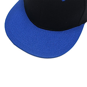 Eray Hip Hop Snapback Casquette,Embroidered.Custom Flat Bill Dance Plain Baseball Dad Hats Black Blue