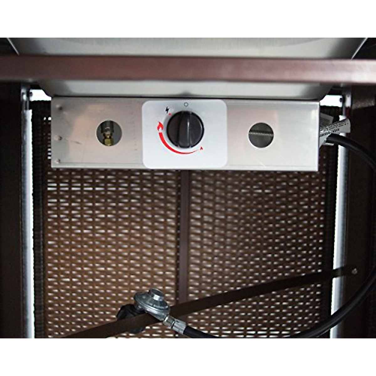 Pleasant Hearth OFG419T Rio Square Wicker Gas Fire Pit Table, 38" , white