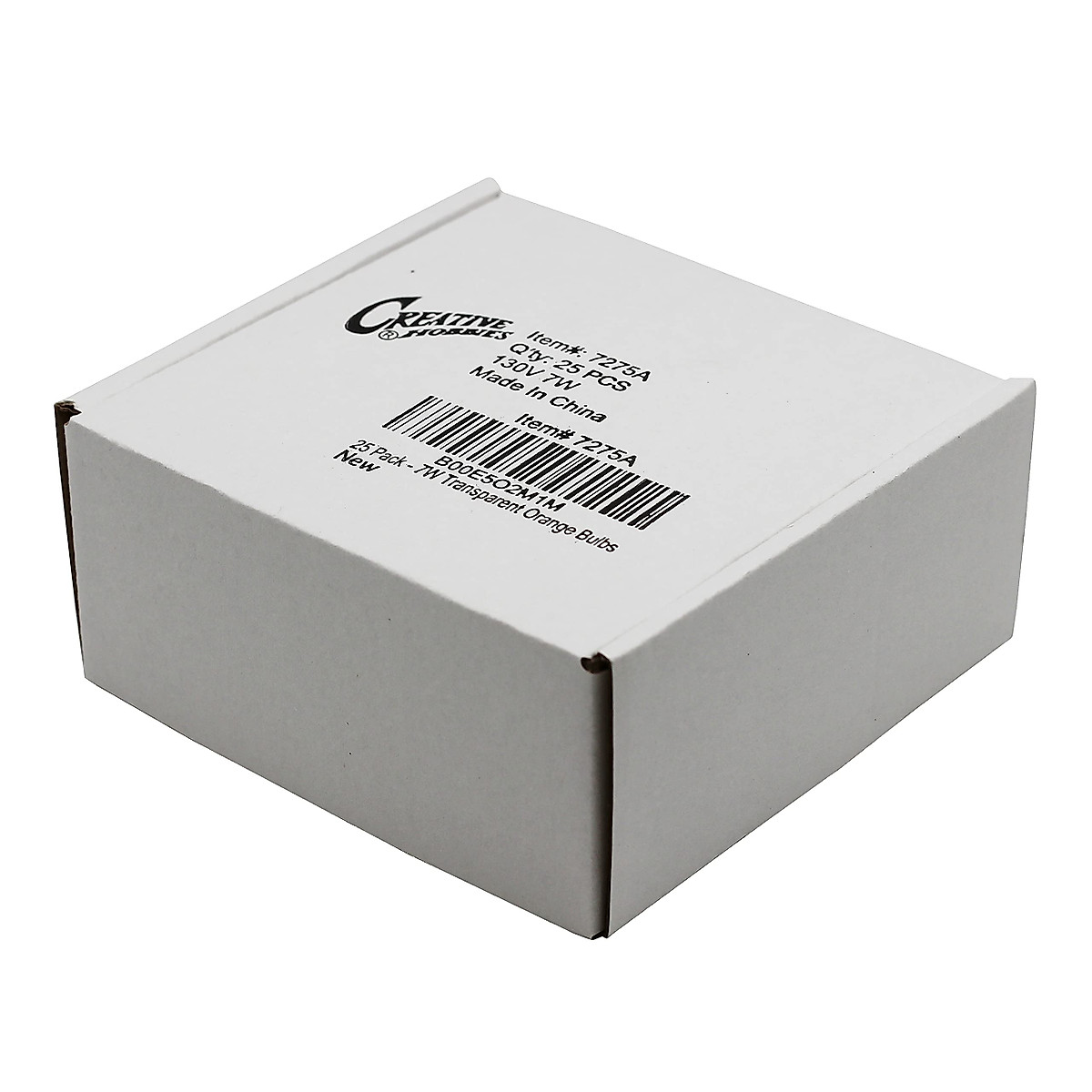 Creative Hobbies Box of 25 Light Bulbs | Ceramic Opaque Red & Green | Steady Burning, 7 Watt, C7 Candelabra Base | Night Lights, Decorative Lights, Christmas Strings