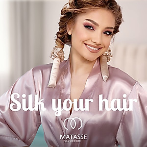 MATASSE Overnight Silk Heatless Hair Curler Set - Made of 6A Grade, 22 Momme Mulberry Silk - Effortless Heatless Curling Rod Silk Headband for Cozy, Damage-Free, No Heat, Sleep Curls for Long Hair