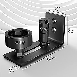 EaseLife Sliding Barn Door Bottom Floor Guide,Adjustable Roller,Wall Mount System,Flush Flat Bottom Design,8 Assemble Setup Options,Fit All Size Door,Black