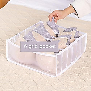JEK Underwear Drawer Organizer, 3 Sets Closet Storage Boxes Dresser Drawer Organizers for Underwear, Socks, Clothes, Stockings, Scarves, Ties and Bras