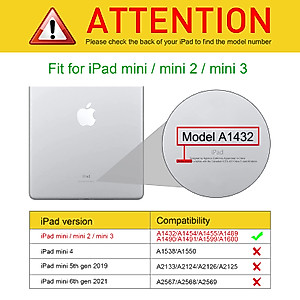 Fintie Hybrid Slim Case for iPad Mini 3/2 / 1 - Shockproof Cover with Clear Transparent Back Shell, Auto Wake/Sleep for Mini 1 / Mini 2 / Mini 3 (Rose Gold)